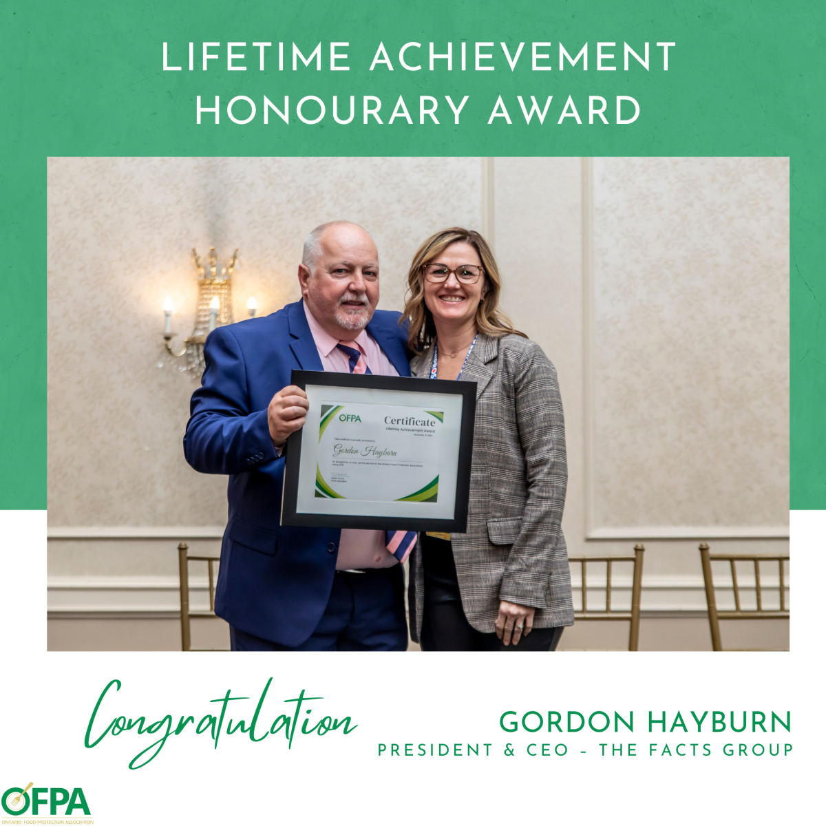 Awards Recipients - OFPA - Ontario Food Protection Association