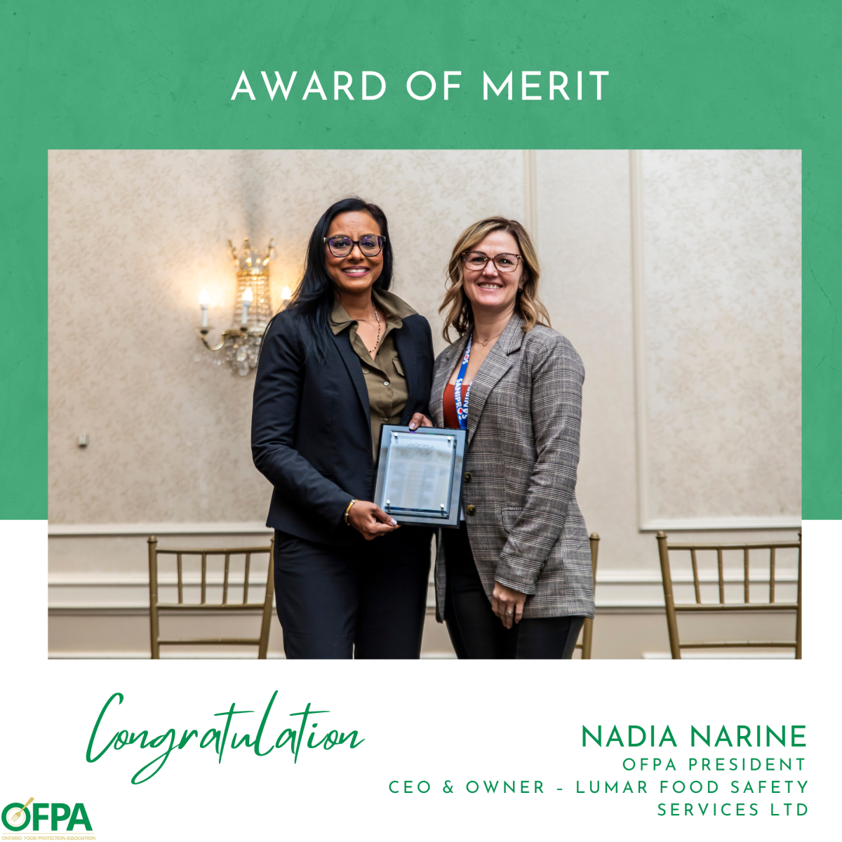 Awards Recipients - OFPA - Ontario Food Protection Association